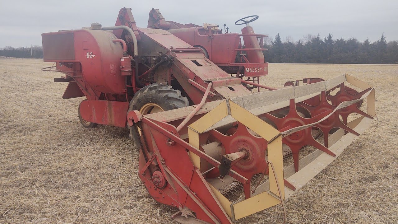 Massey Harris 82 combine we saved a piece of history - YouTube