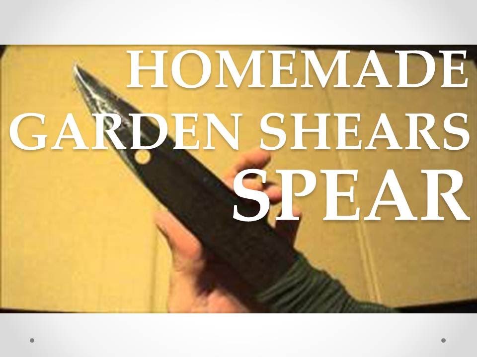 How To Make A Homemade Garden Shears Spear - Make a Spear from a pair ...