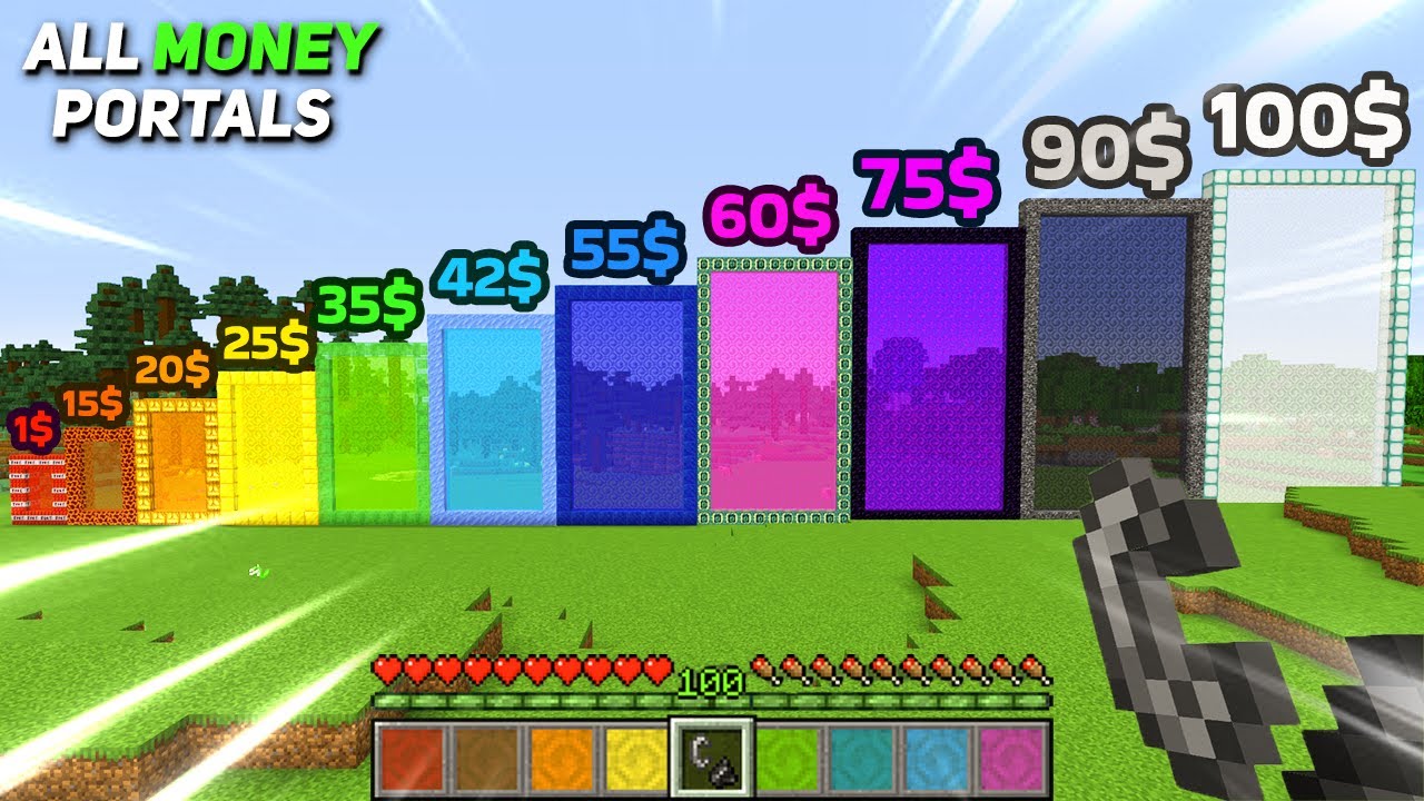 all money portals are possible in Minecraft - YouTube