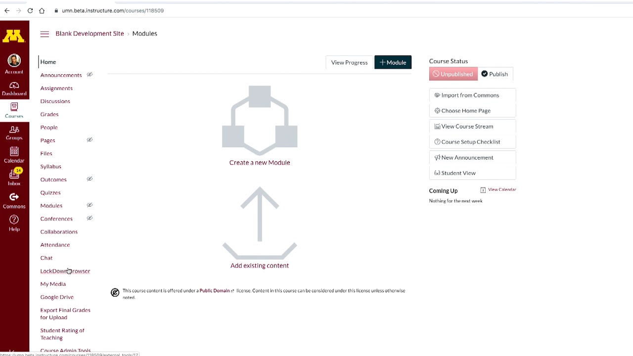Canvas Course Menu - YouTube