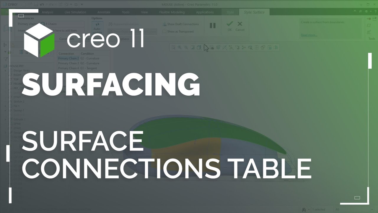 Surface Connections Table | Creo 11 - YouTube