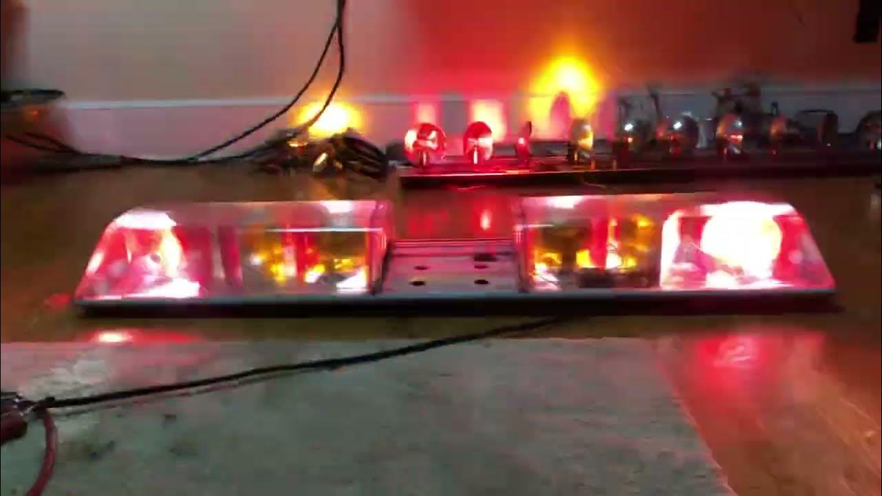 Code 3 PSE LP6000 Force 4 amber/red clear domes Front lightbar light ...