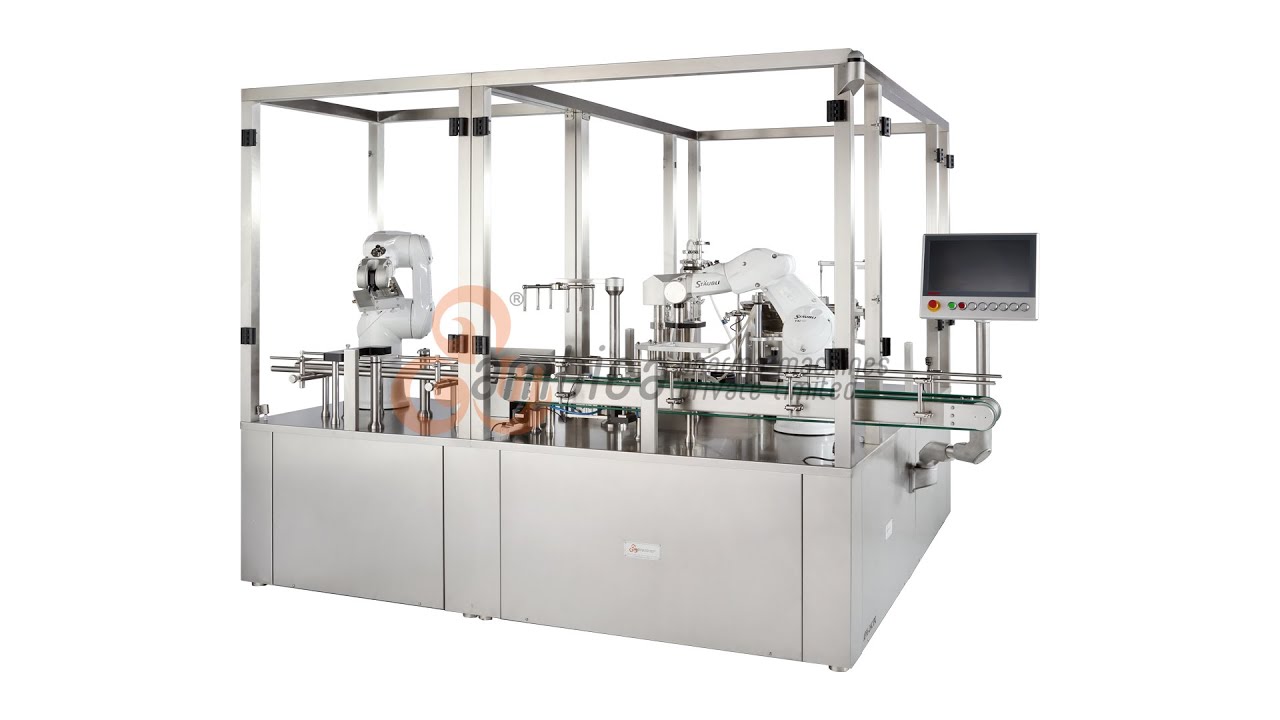 Clean Room Robot Based PFS Filling and Stoppering Machine with 100% IPC ...