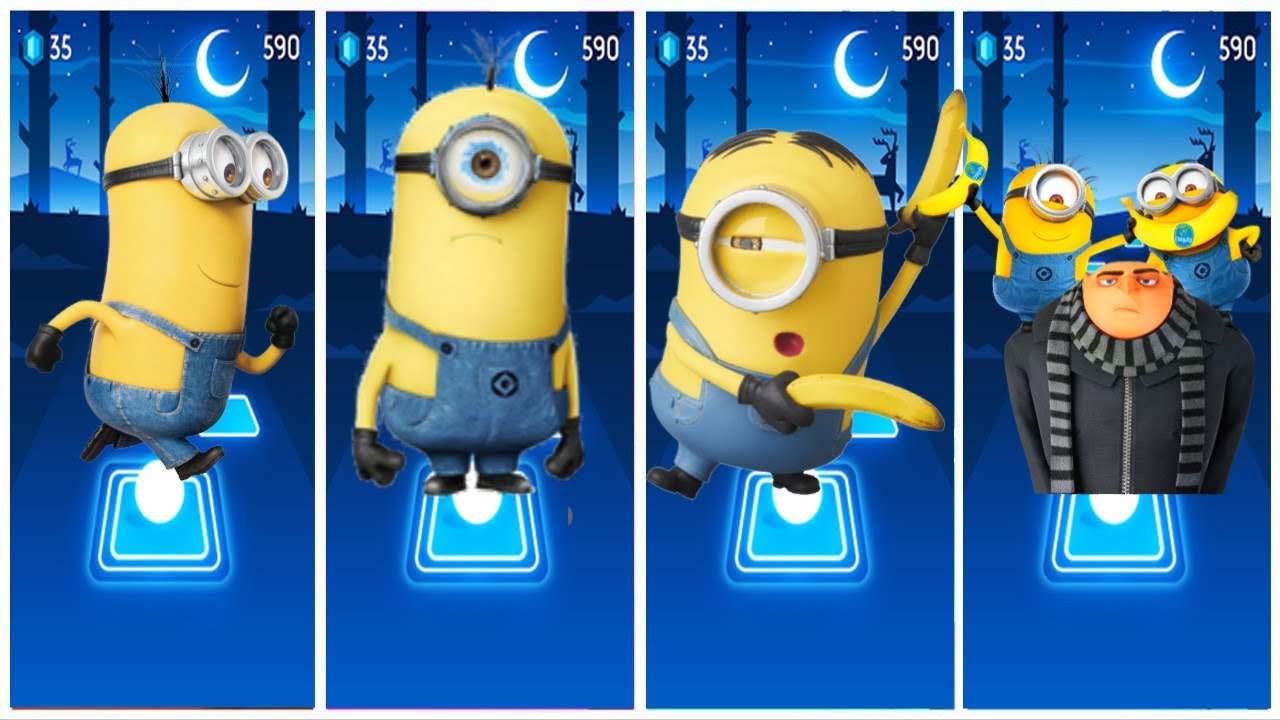 Tiles Hop Minions - Jumping Minion 🆚 Sad Minion 🆚 Banana Minion 🆚 Gru ...
