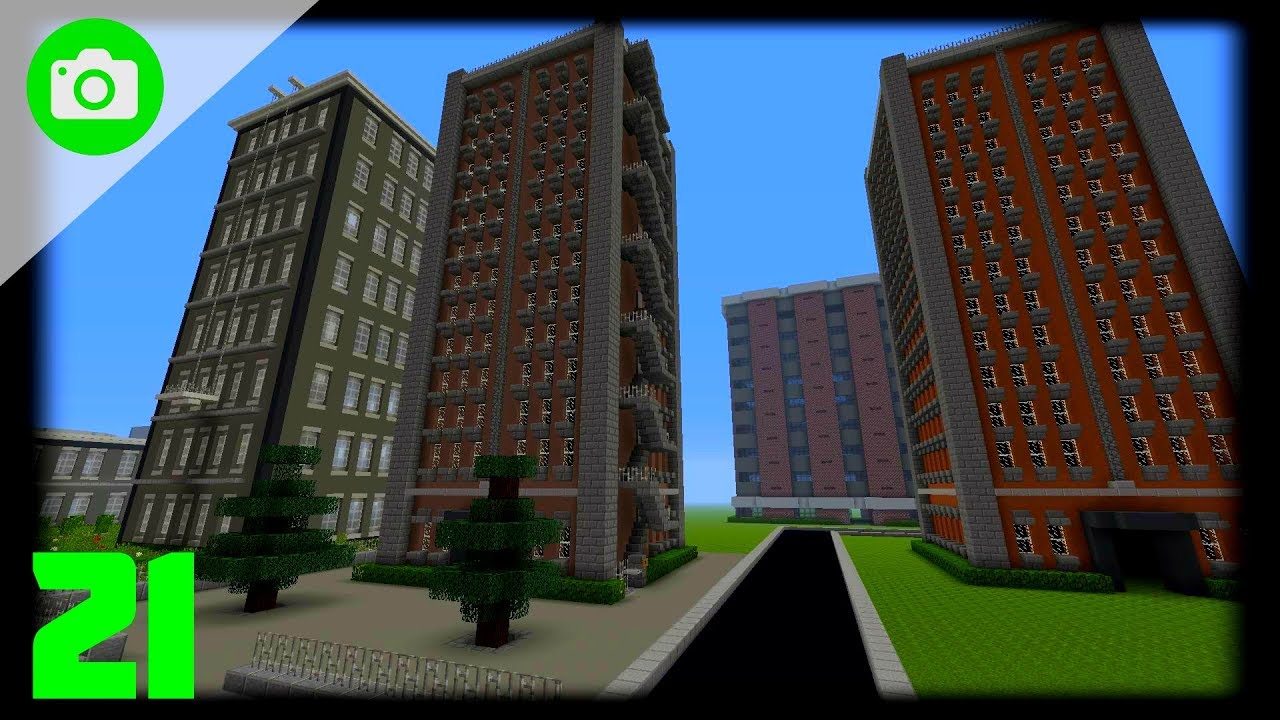 LA VILLE MINECRAFT #21 : LES IMMEUBLES - YouTube