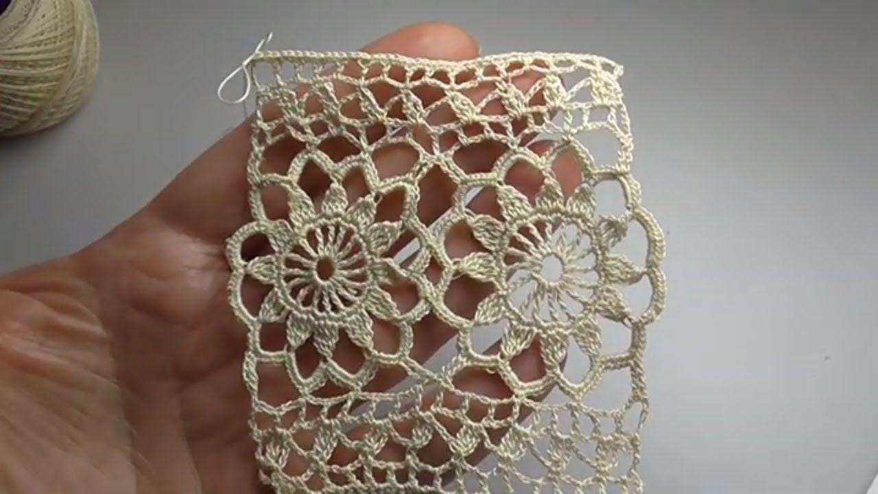 Crochet connection motive LACE CROCHET Соединение мотивов - YouTube