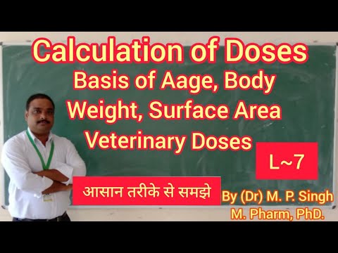 Dose Calculation for the Child and Veterinary Dose | Pharmaceutics | L ...