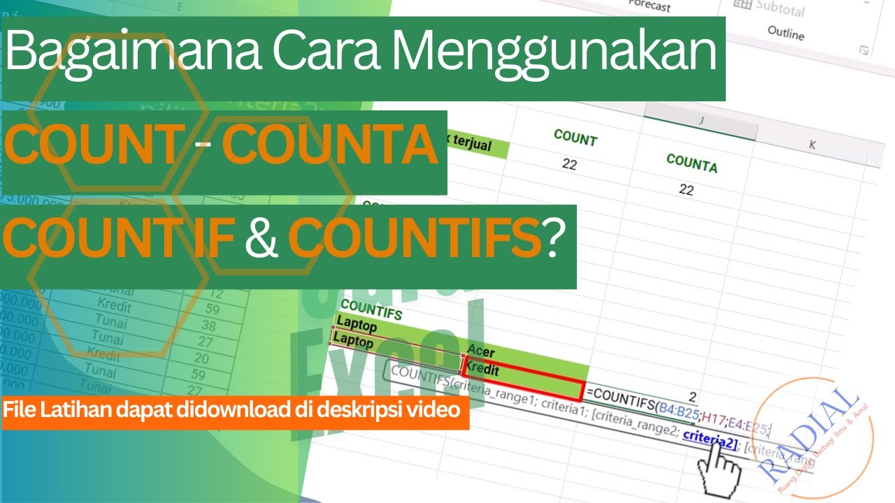 COUNT, COUNTA, COUNTIF, COUNTIFS Dijelaskan Sekali Tonton! - YouTube