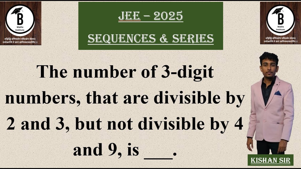 The number of 3-digit numbers, that are divisible by 2 and 3, but not ...