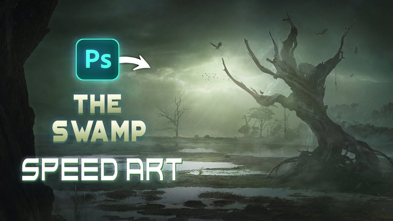 I created a SWAMP in Photoshop - YouTube