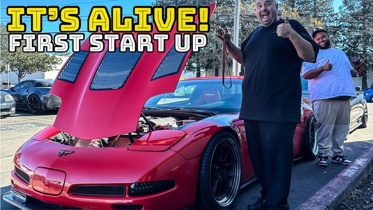 LS7 Swapped C5 First Start Up! IT’S FINALLY ALIVE!!! - YouTube