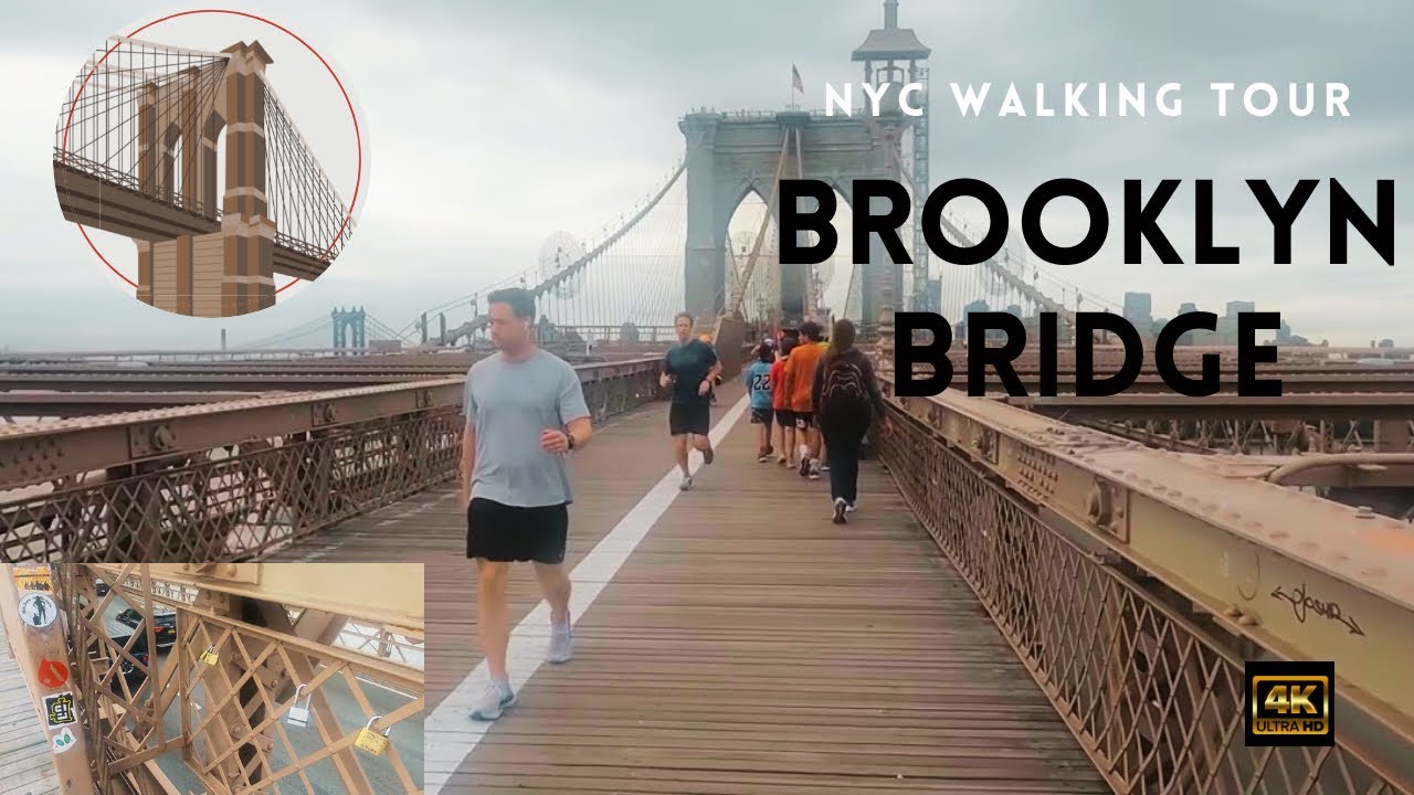 The Brooklyn Bridge, Walking tour From Manhattan Into Brooklyn New York ...