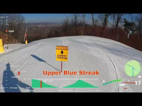 Ski Liberty ⛷️🏔️⛷️Upper & Lower Blue Streak HD 4K updated telemetry ...