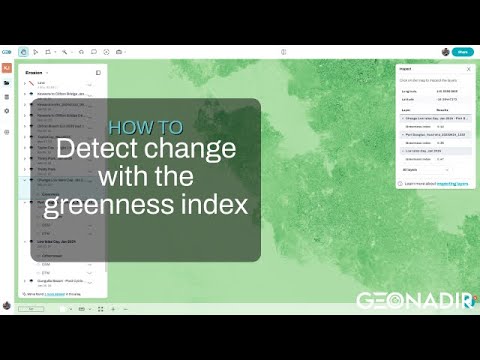 How to detect vegetation change with the greenness index - YouTube