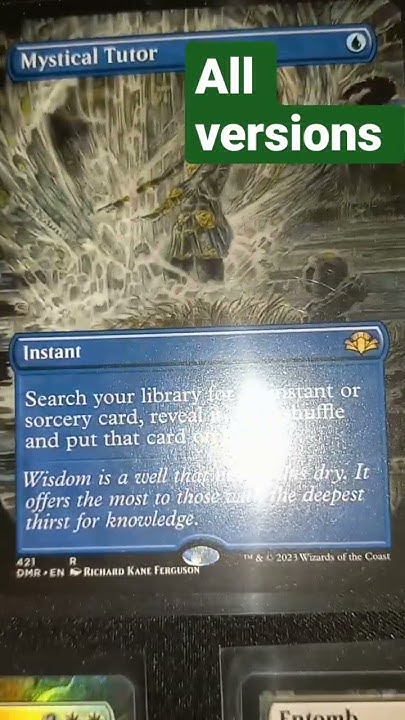 dominaria remastered Mystical tutor foil retro frame borderless all versions #shorts #wotc #mtg ...