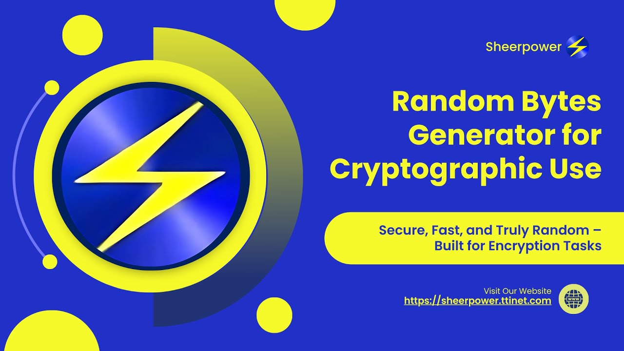 🔐 Random Byte Generator for Cryptographic Use - YouTube