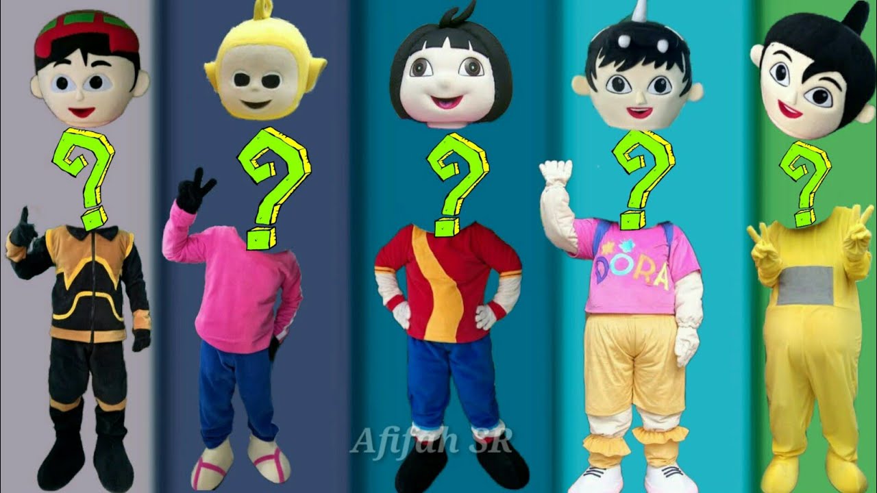 MEMASANGKAN KEPALA BADUT BOBOIBOY, BADUT KA ROS, BADUT SIVA, BADUT ...