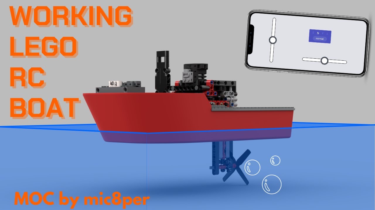 LEGO RC Boat MOC (With free instructions) - YouTube