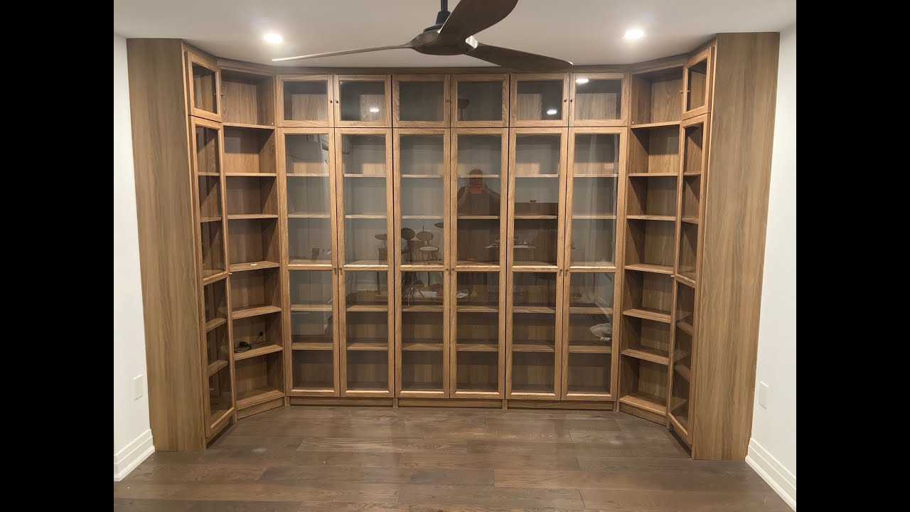 IKEA Billy Corner Built-In Bookcase - YouTube