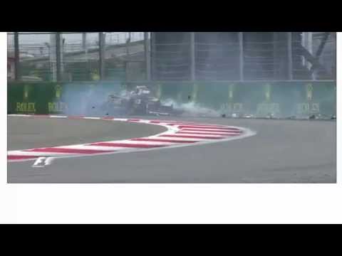 F1 2015 Russian GP | Romain Grosjean kaza yaptı