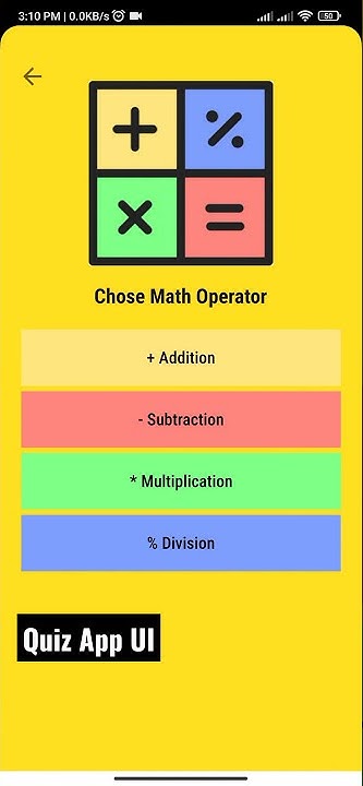 Easy Math | Quiz Android App | Android Firebase | Android Studio - YouTube