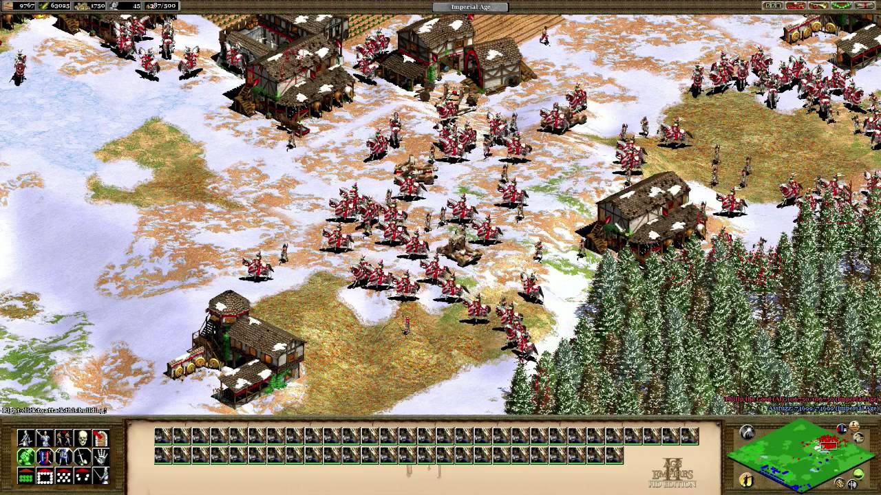 Age of Empires 2 HD Massive packed ram rush - YouTube