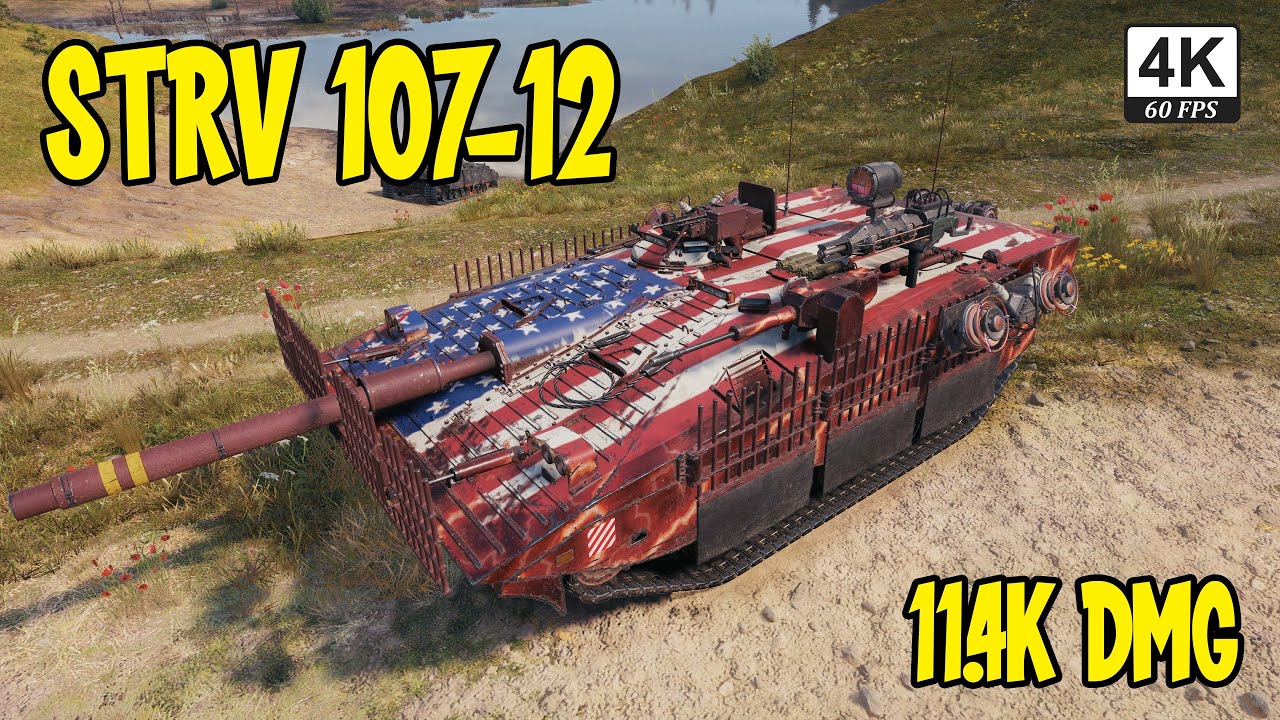 World Of Tanks Strv 107-12 (11.4K Damage 5 Kills) - YouTube
