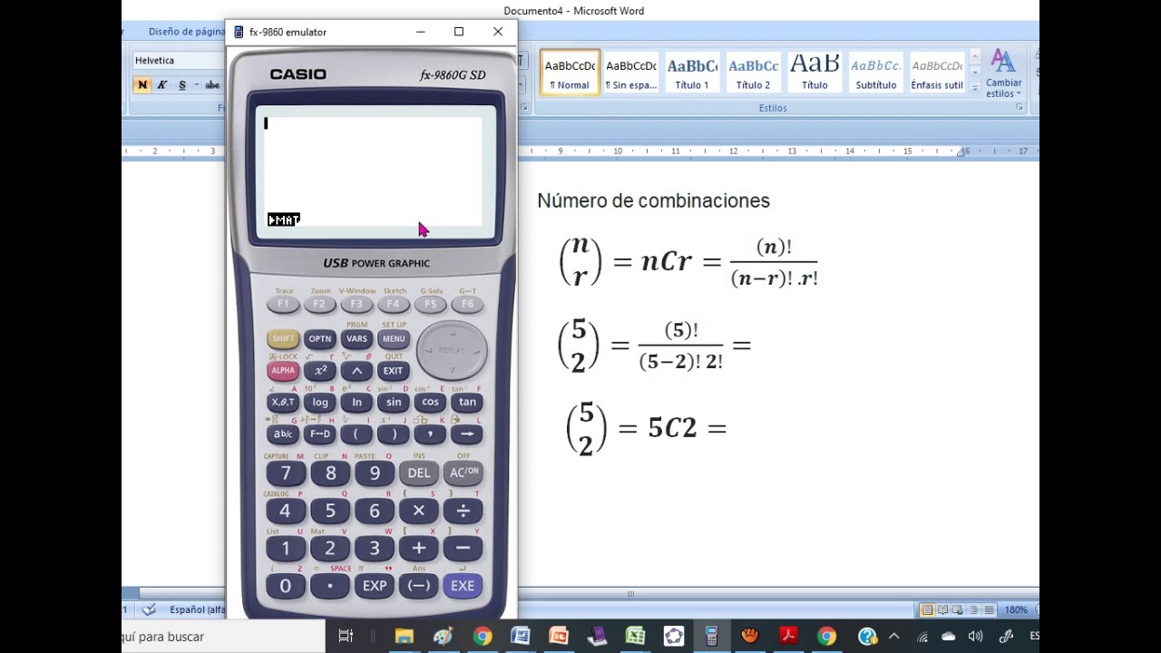 Distribucón binomial video 2 (calculadora casio) - YouTube