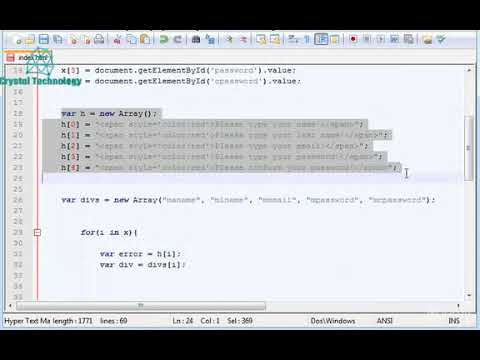 25 Final Project Create a Simple Validation Form 4 of 5 - YouTube