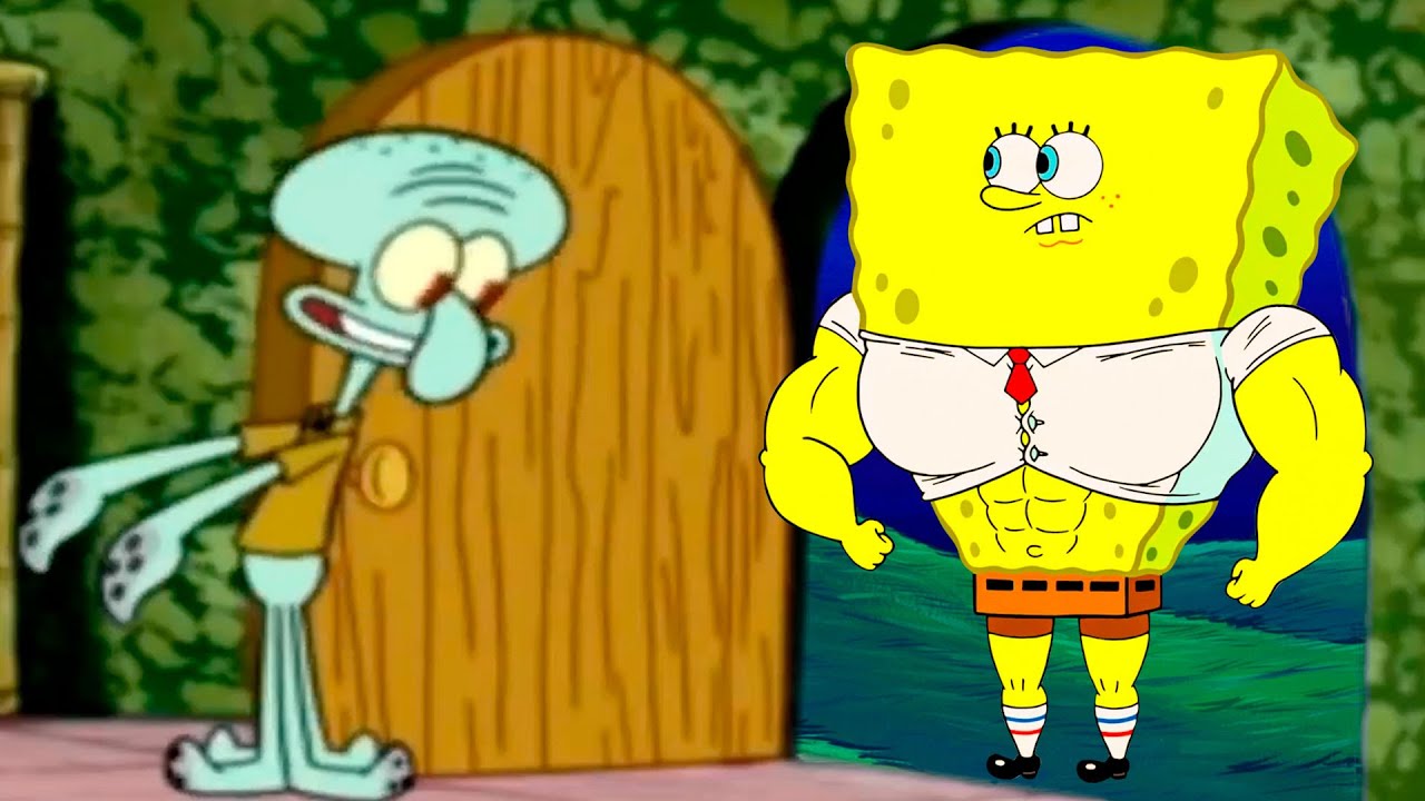 Squidward kill strong Spongebob door edition - YouTube