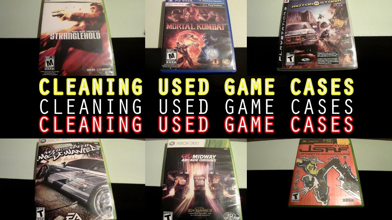 Cleaning some of my used game cases - YouTube