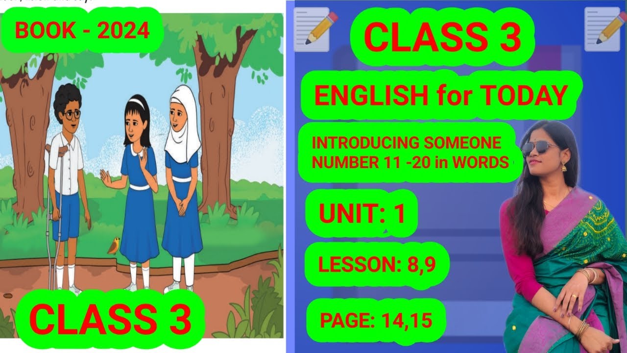 Class 3 English || Unit 1 || Lesson 8 || Lesson 9 || Book 2024 || Page ...