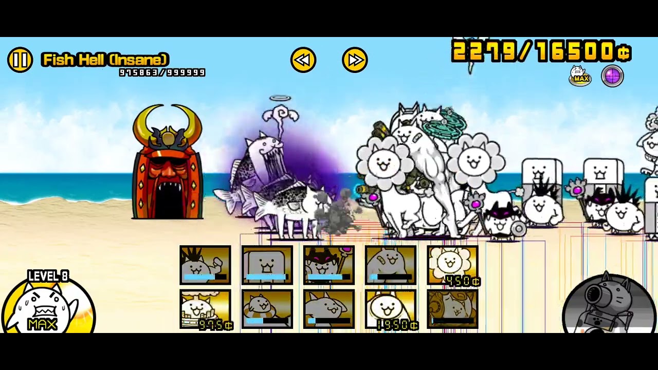 Battle Cats Ultimate - Crazed Fish Cat vs Li'l Cats - YouTube