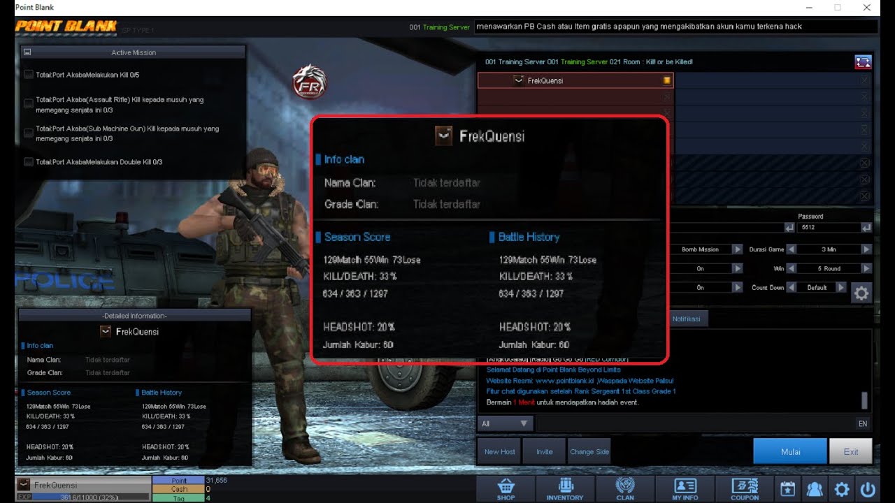 🔴[POINT BLANK] DULU AKU MINTA UANG 5RB PAGI - PAGI BOOKING 2 JAM MAIN ...