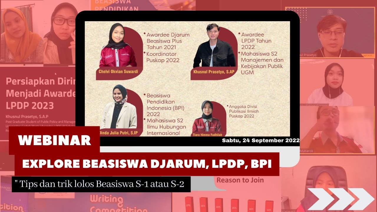 WEBINAR EXPLORE BEASISWA DJARUM, LPDP, DAN BPI - Pusat Kajian ...