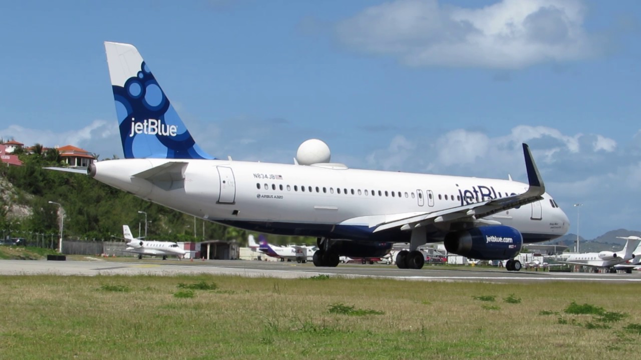 JetBlue A320 Takeoff TNCM - YouTube