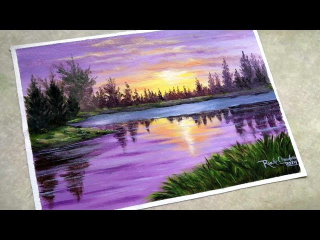 Purple Sunset Paintings