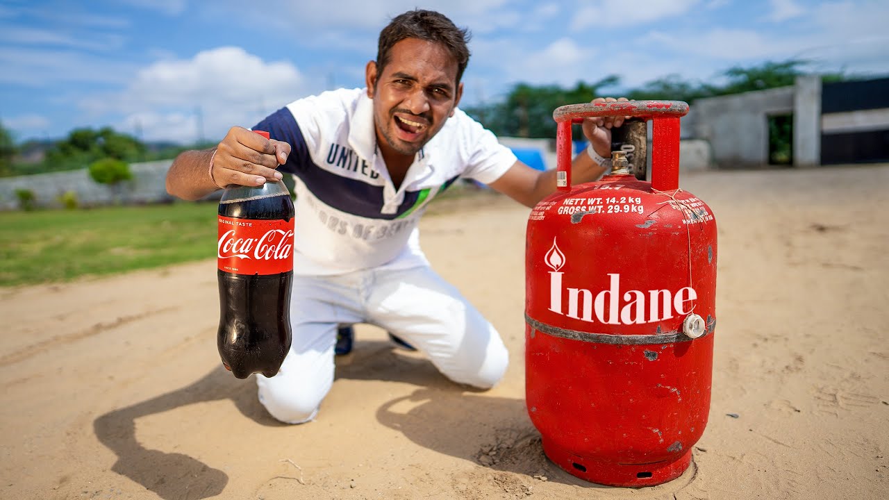 Don't Mix LPG Gas In Coca Cola - YouTube