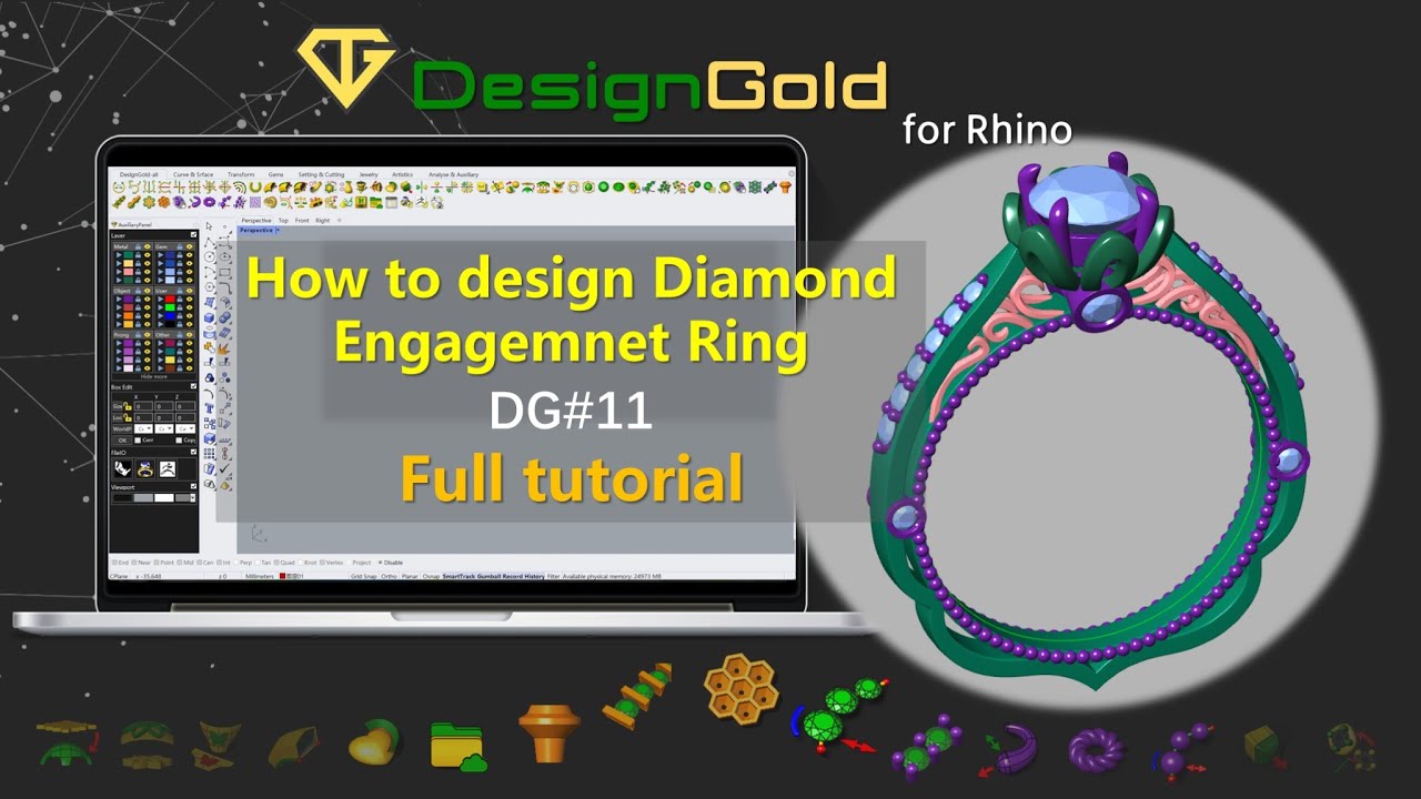 How to design Diamond Engagemnet Ring | Designgold | Matrix 9 ...