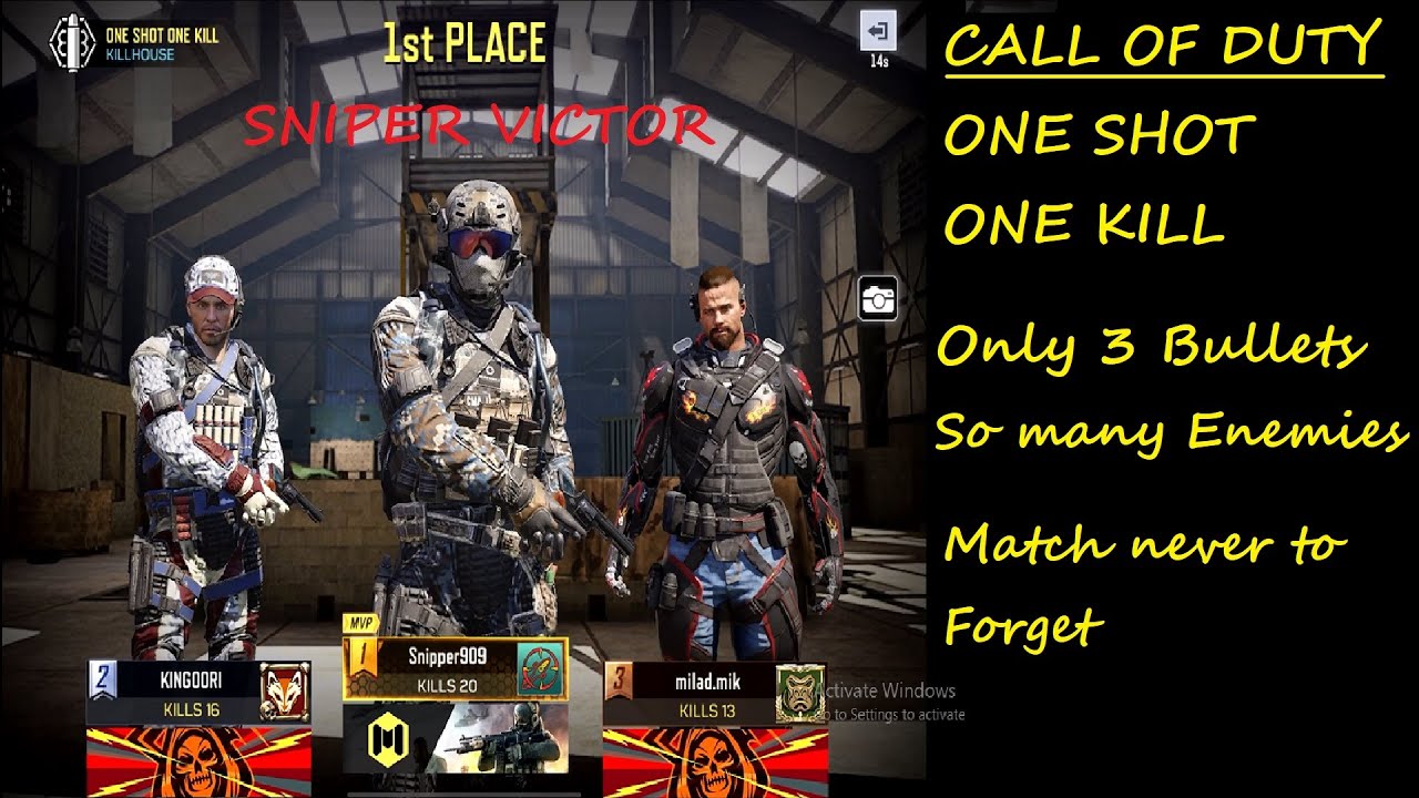 CALL OF DUTY: One Shot One Kill - YouTube