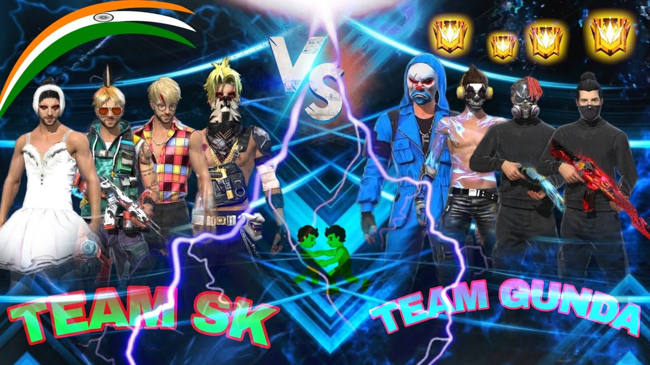 TEAM SK VS TEAM GUNDA Mobile player vs pc player SAMSUNG6,A7,J2,J5,J7 ...