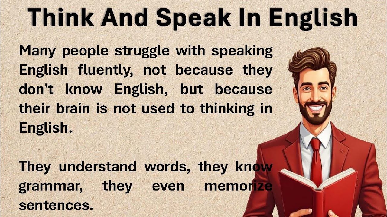How to make your brain to think in English __ Graded Reader __ Improve ...