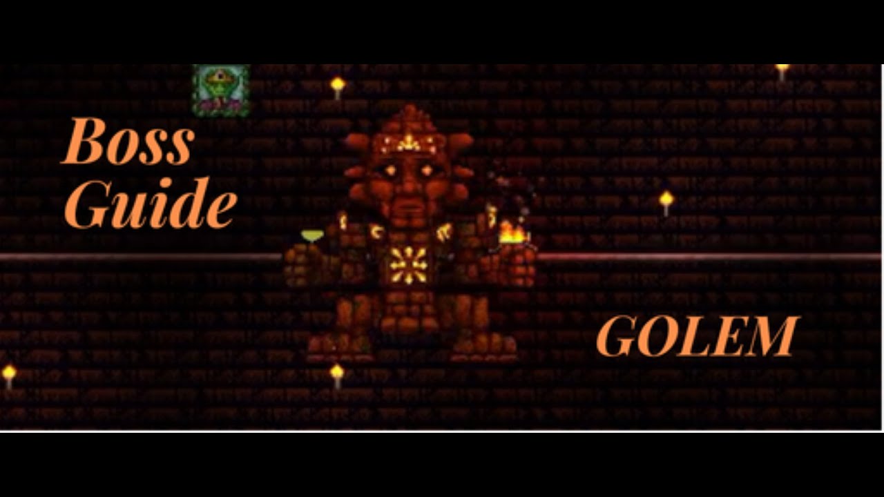 EASY way to beat the GOLEM in Terraria - YouTube