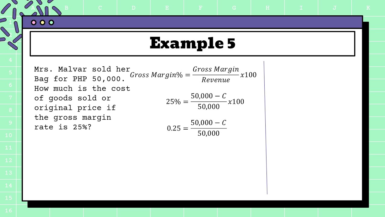 Gross Margin and Examples pt. 3 (Business Mathematics Tagalog) - YouTube