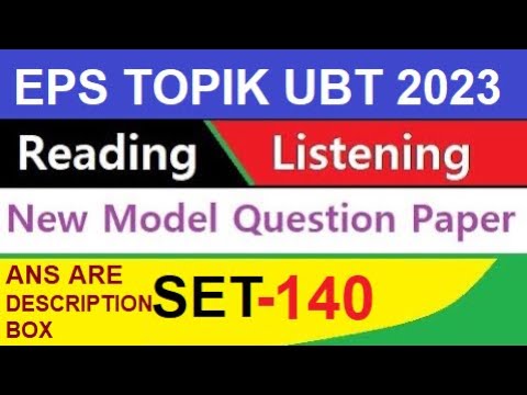 Eps Topik Exam 2023 Reading & Listening Model Question Paper | Set-140 ...