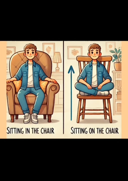 Preposition - in the chair/on the chair - YouTube