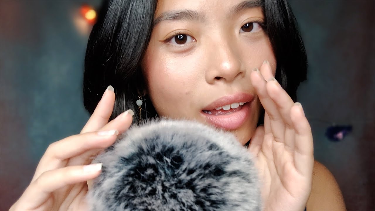 50 Minute ASMR Ramble ~ Slow & Clicky Whispers with Fluffy Mic Touching ...