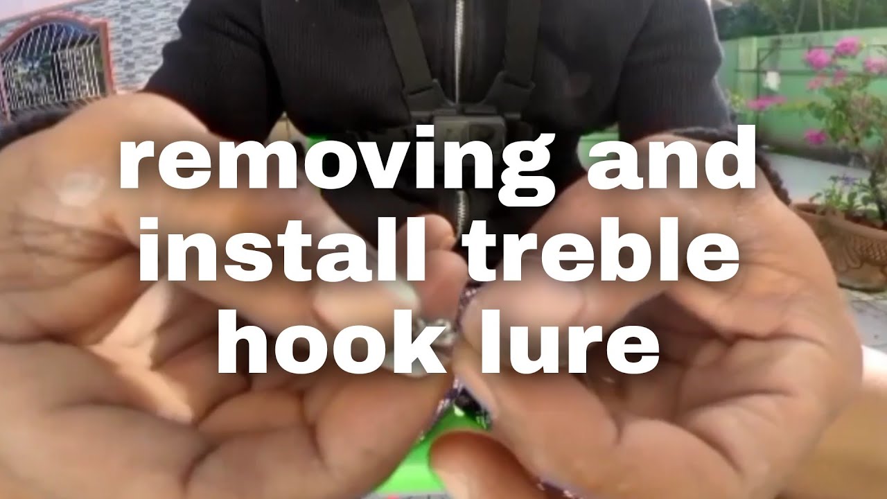 Removing and install treble hook lure - YouTube