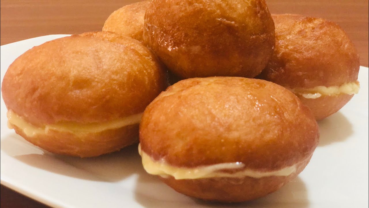 cream bun | fried bun| home made cream bun| bakery style butter bun ...