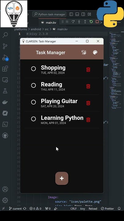Python Task Manager Python Pythontask Pythonmanager Pythontask